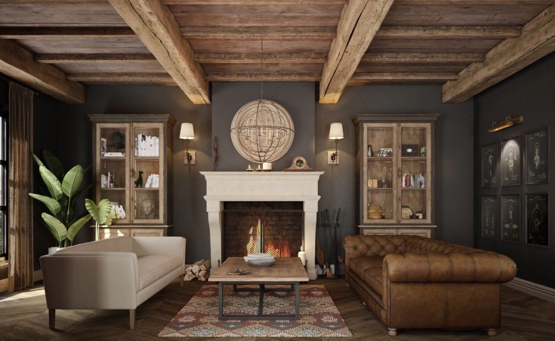 Exposed bricks worked like magic for this country-style apartment ...