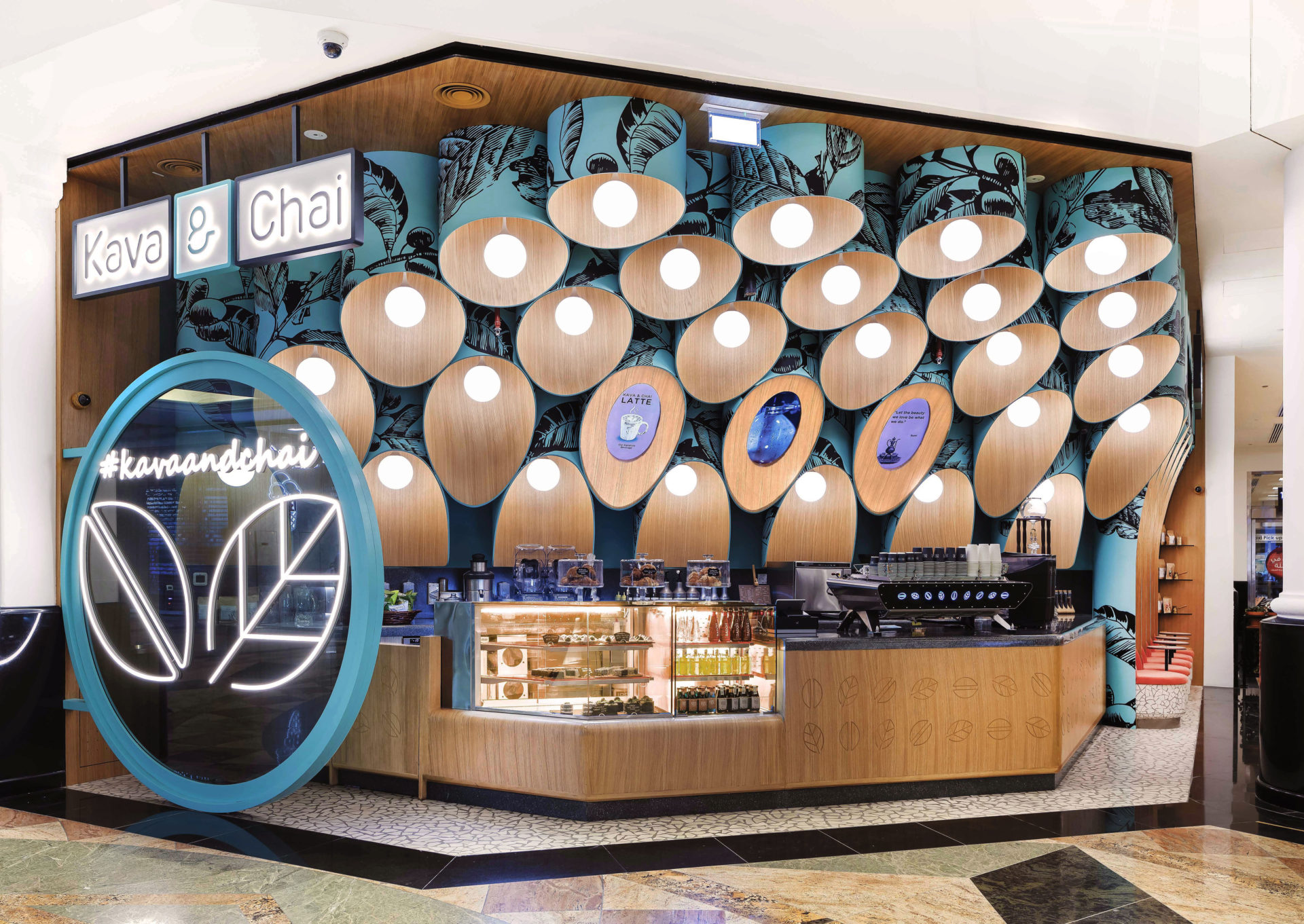 4Space gives twist to Kava & Chai's new outlet using tubes installation ...