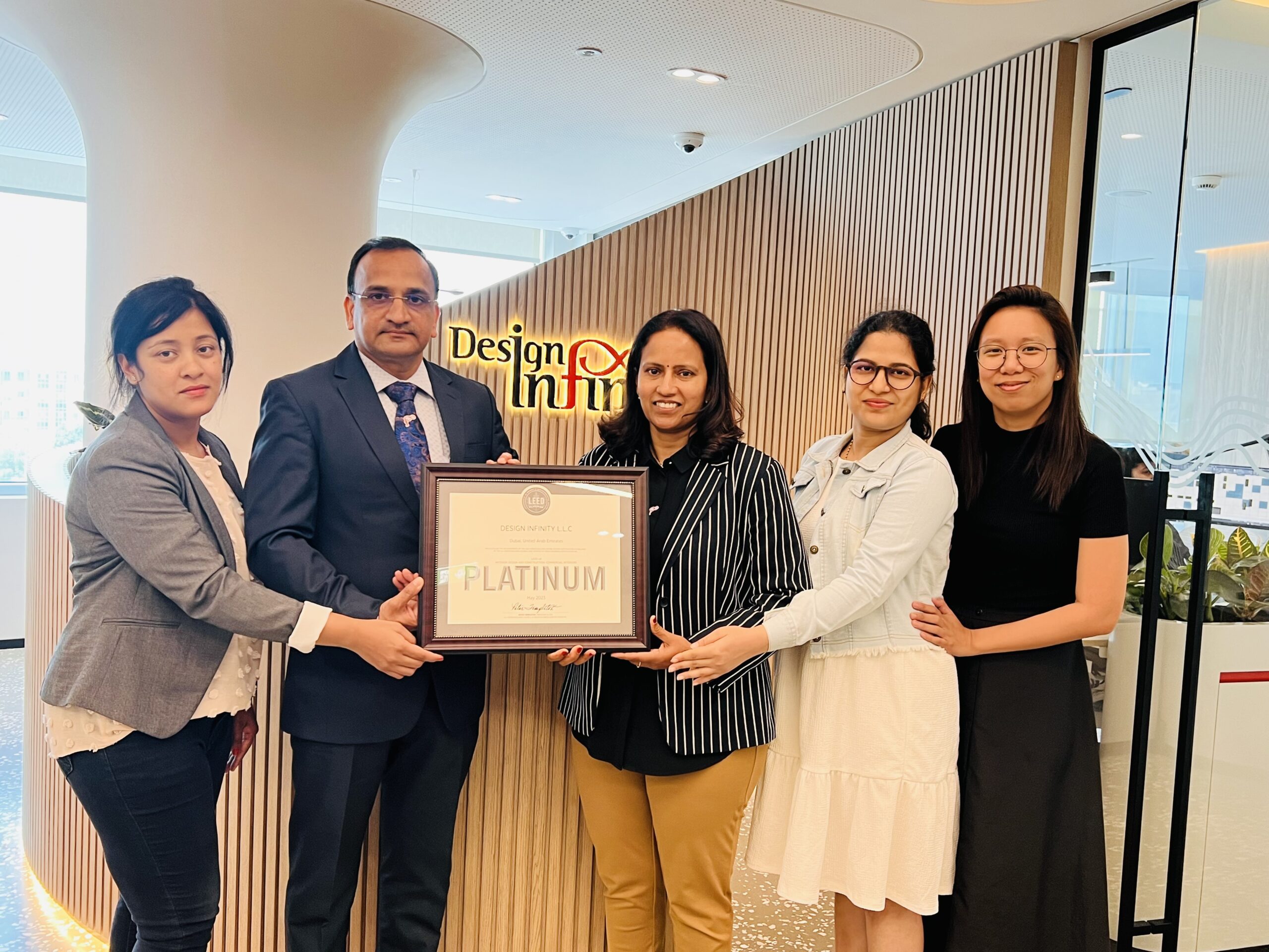 Design Infinity receives a LEED Platinum certification for their new workplace - Design Middle East